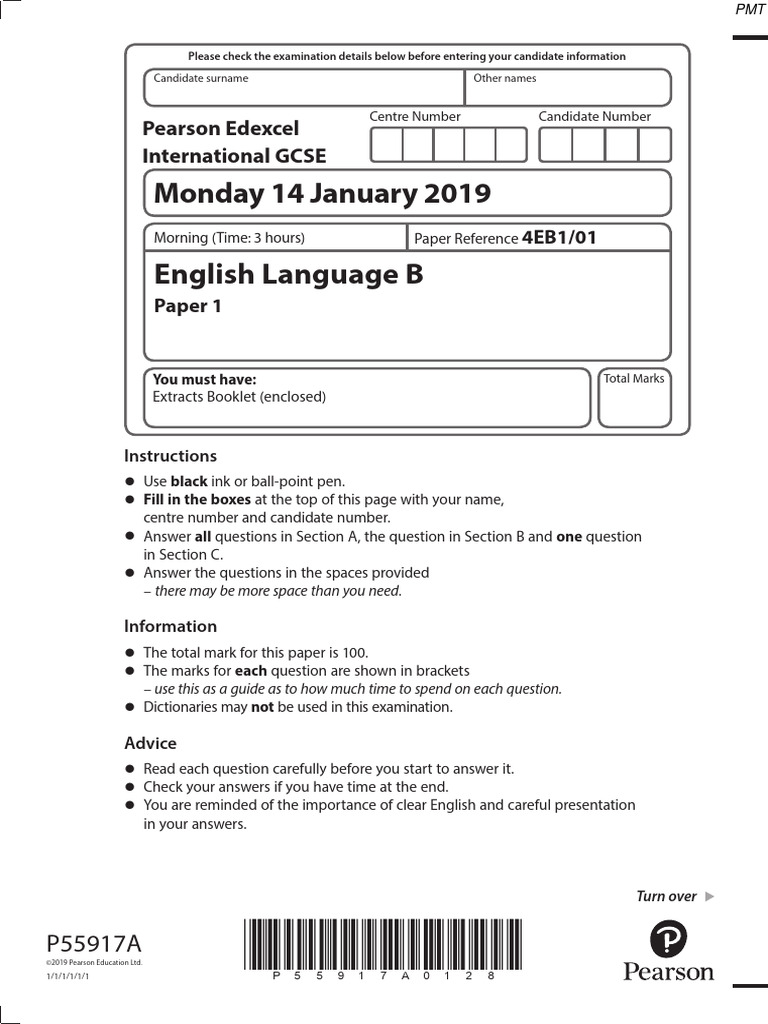 English Language B Exam Instructions | PDF | Human Communication