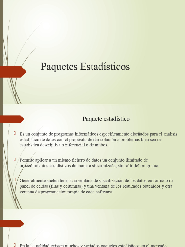 Paquetes Estadisticos | PDF | Informática | Negocios