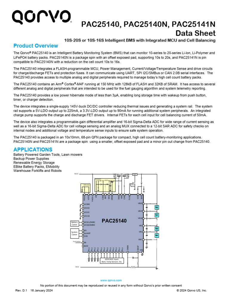 PAC25140 (0,0N, 1N) Data Sheet 2 | PDF | Microcontroller | Analog To ...