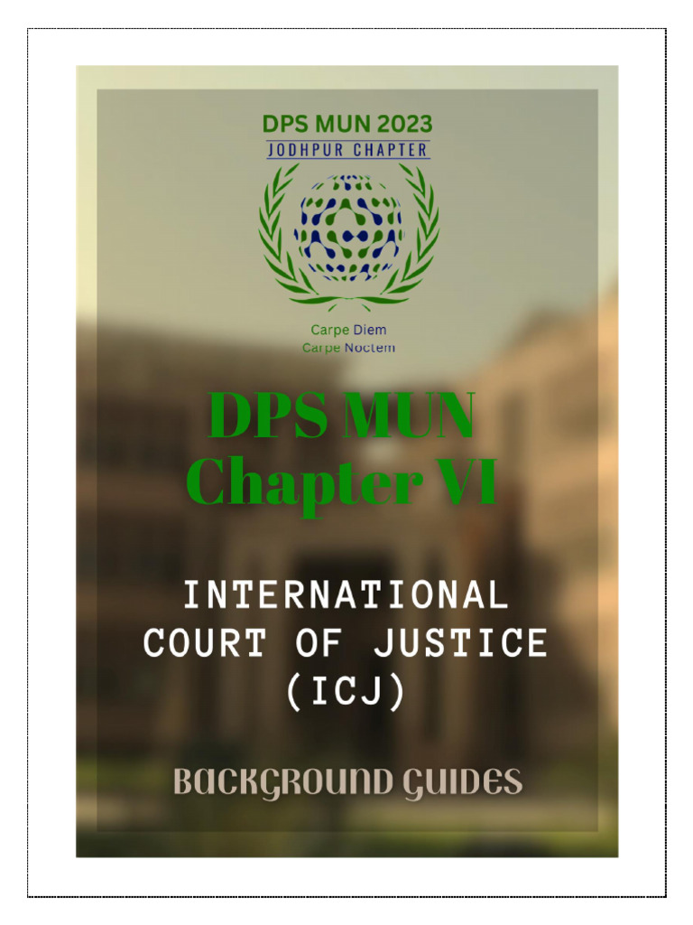 Background Guide Icj | PDF | Palestinian Territories | International Law