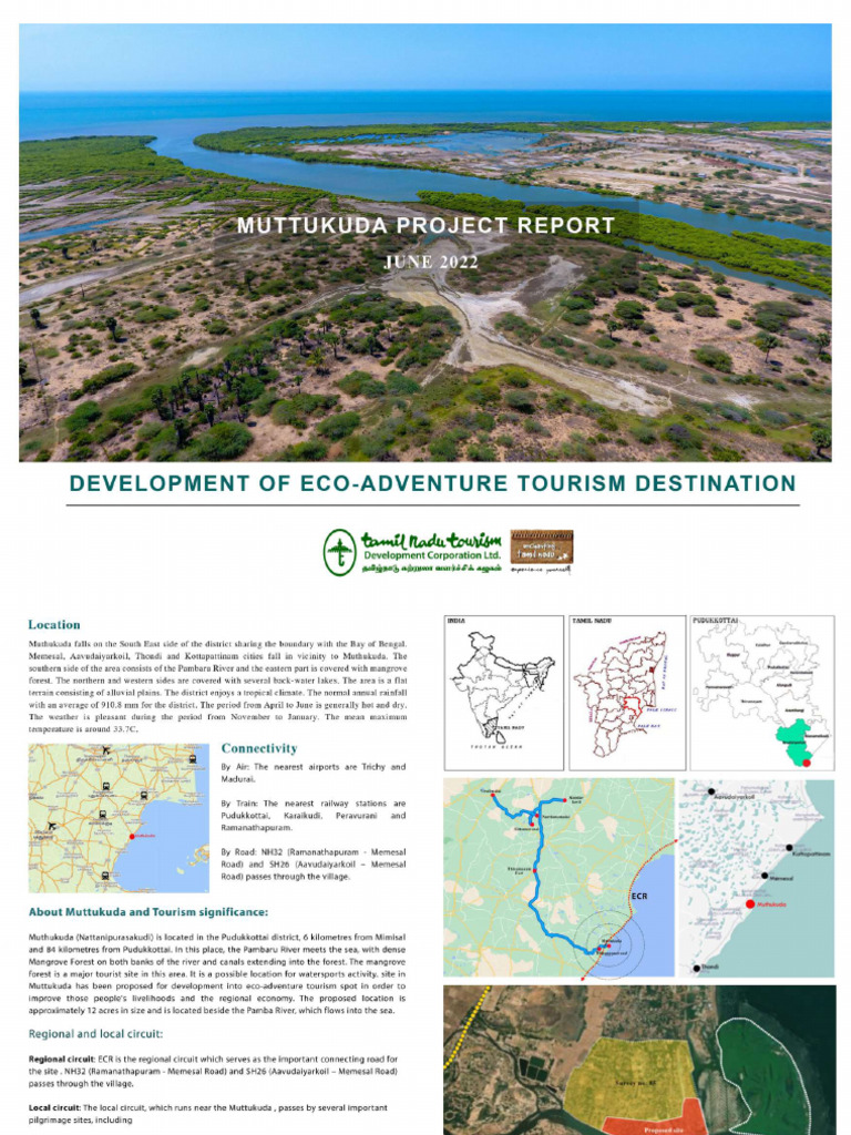 Muttukuda conceptual plan - pudukottai - TTDC | PDF