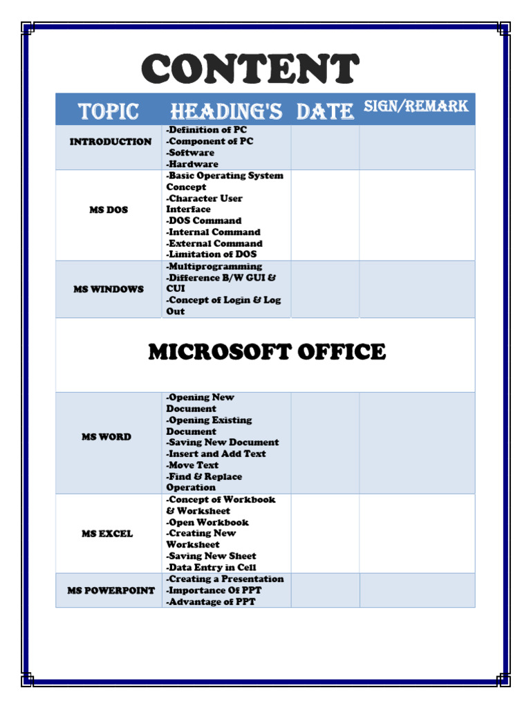 PC Software Pratical File (Vaibhav Chaurasiya) | PDF | Computers | Technology & Engineering