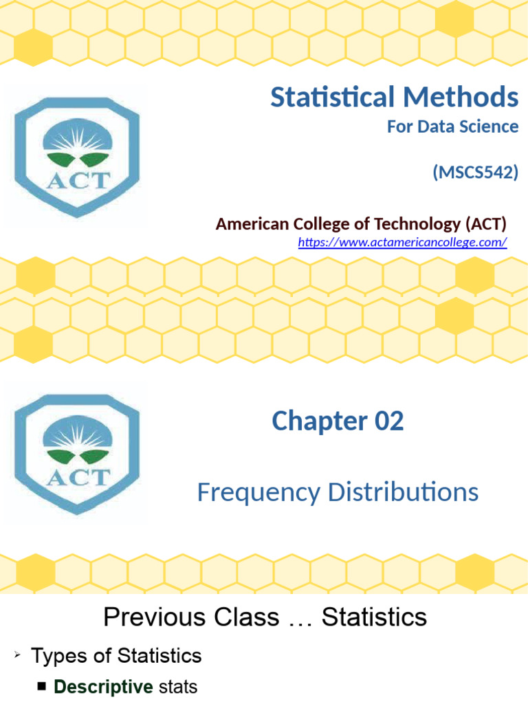 Lec02 Frequency Distributions | PDF | Histogram | Percentile
