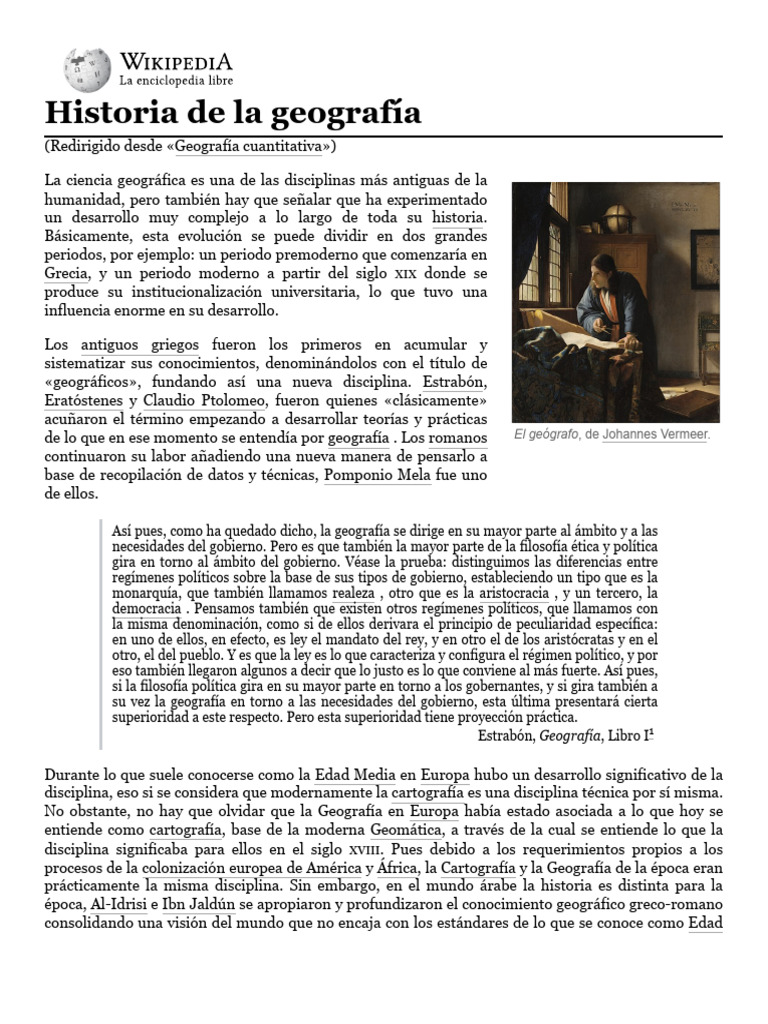 Historia de la Geografía y su Evolución | PDF | Historia | Clásicos