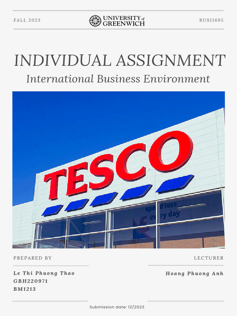 (Individual Assignment - Official) - Phương Thảo | PDF