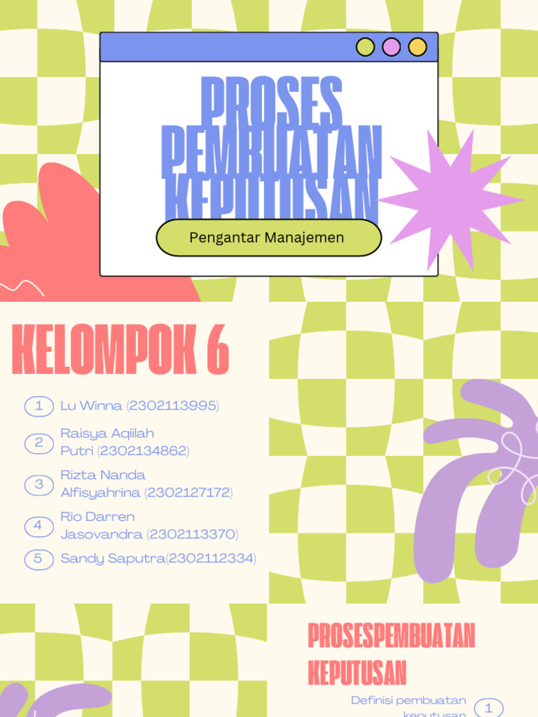 Proses Pembuatan Keputusan Kel6 Pdf