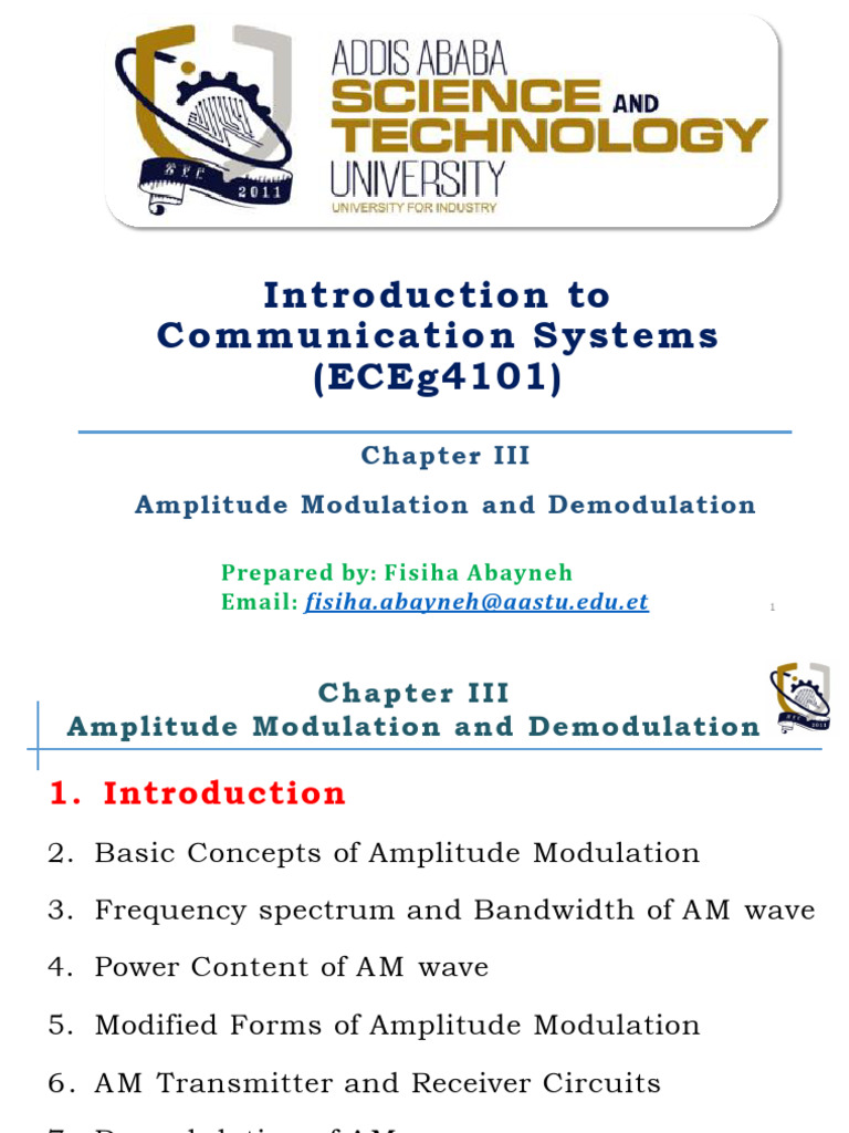 Chapter 3 - Lec-1 | PDF | Modulation | Transmitter