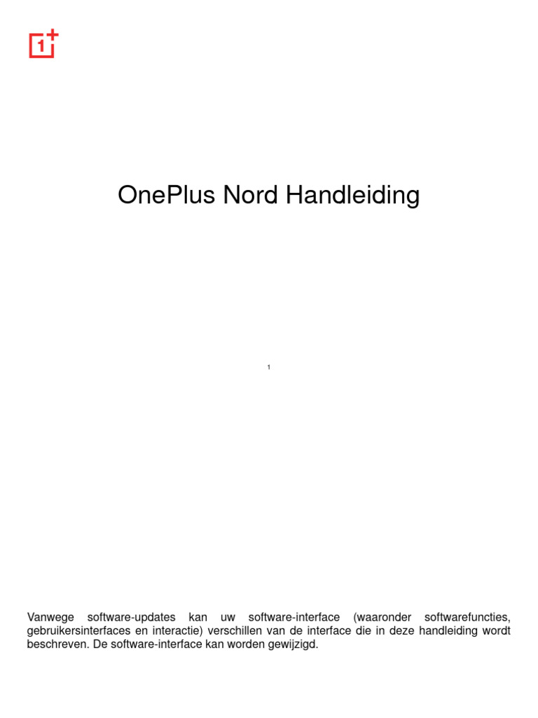 OnePlus Nord User Manual NL | PDF