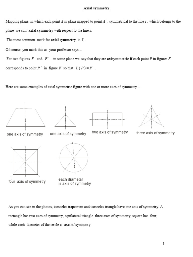 5..HIGH School V GEOMETRY-axial Symmetry | PDF