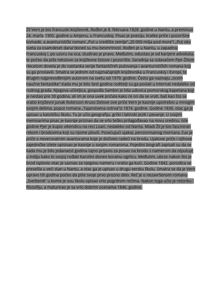 Biografija Zil Vern | PDF