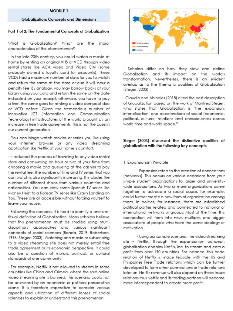 Mod 1 CW | PDF | Globalization