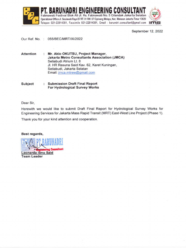 Cover Letter Submit Draft Final | PDF
