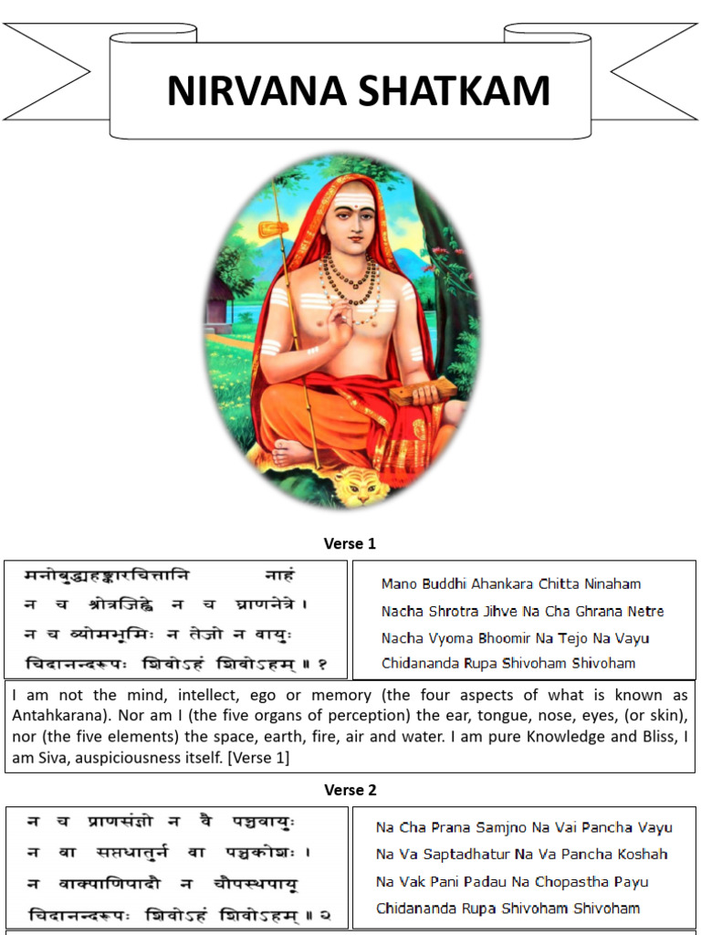 Nirvana Shatkam | PDF