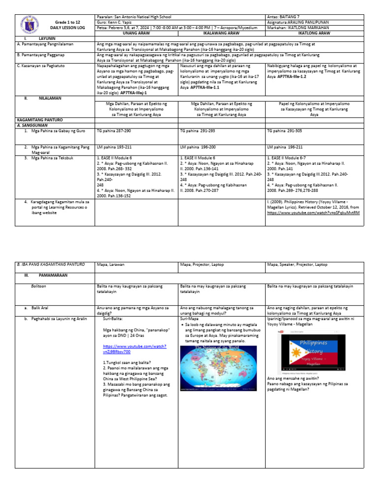 AP7- Third Grading. DLL Modified | PDF