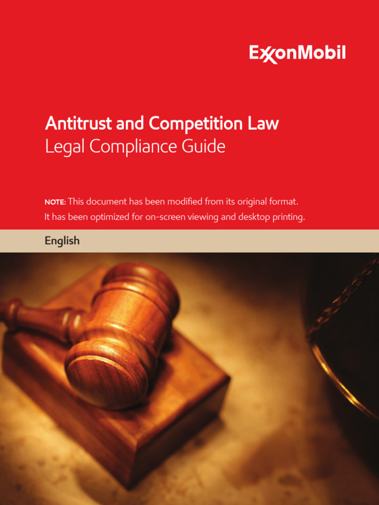Antitrust and Competition Law Legal Compliance Guide | PDF