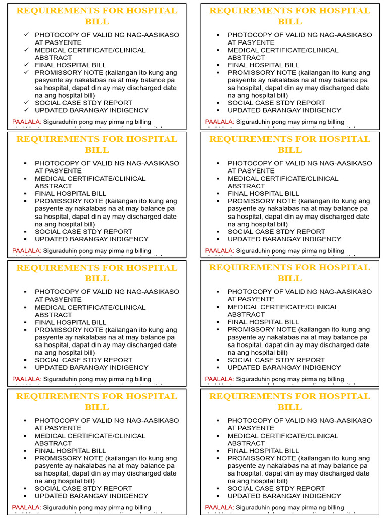 Hospital Bills | PDF