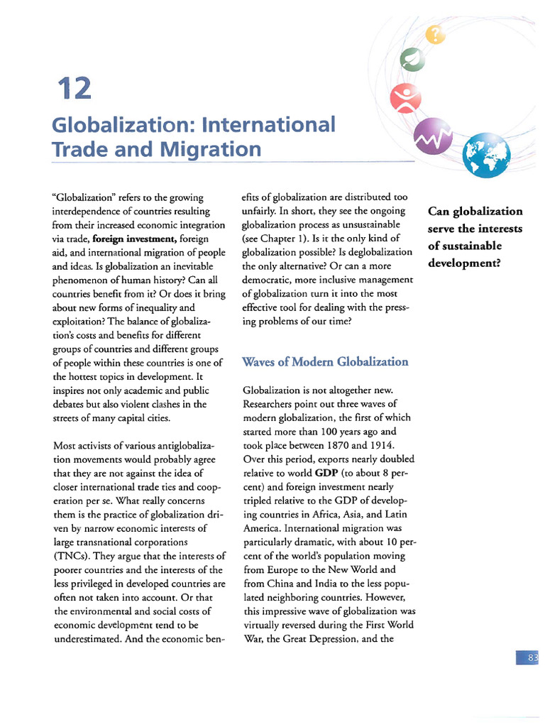 Chap 12 Globalization International Trade and Migration | PDF