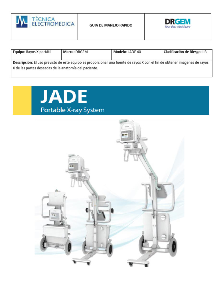 Guia de Manejo Rapido JADE 40 | PDF