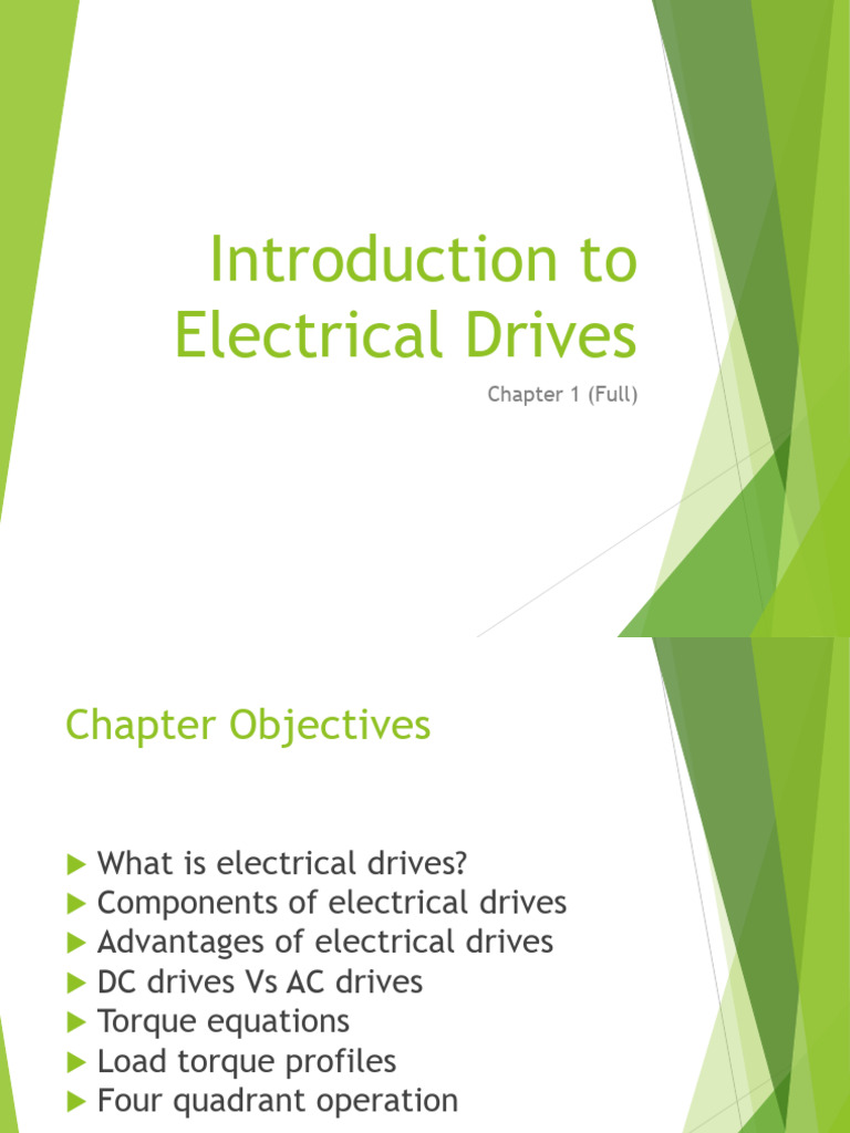 Chapter 1 Intro To Electrical Drives | PDF | Electric Motor | Electric ...