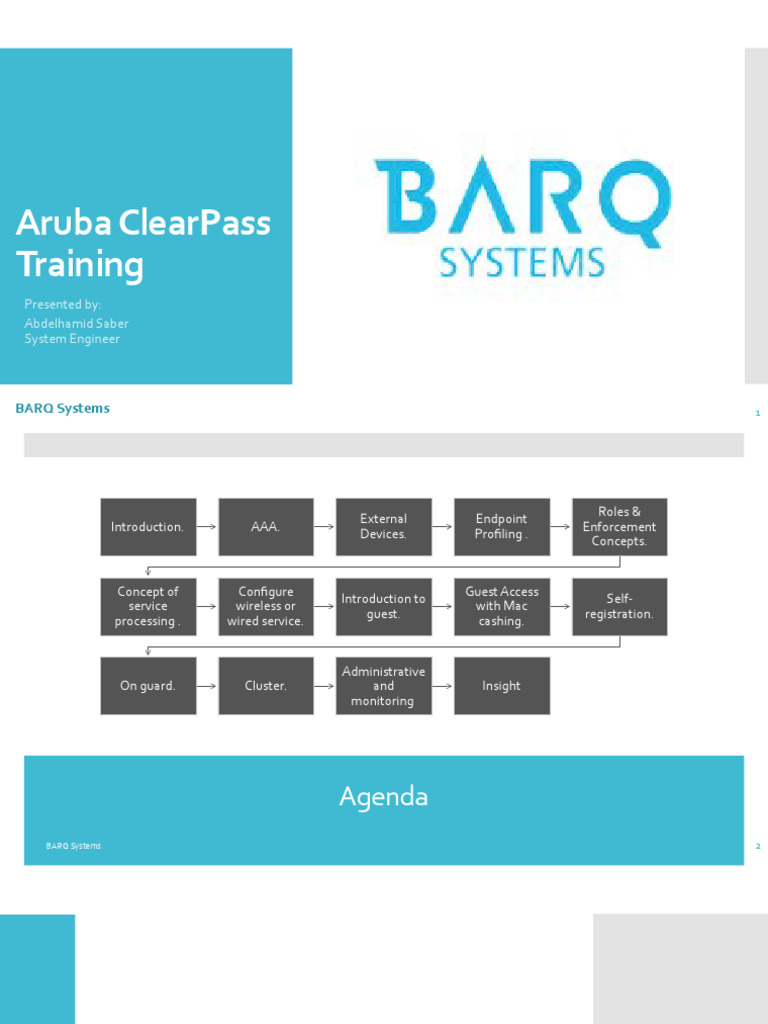 Aruba ClearPass Training Guide | PDF