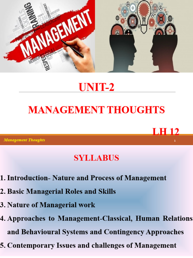 Unit 2 Management Thoughts | PDF | Human Resources | Science