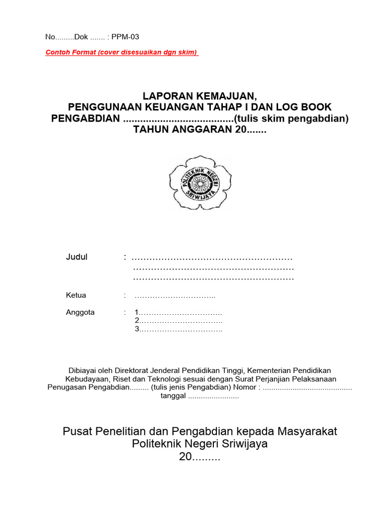 2.format-Laporan Kemajuan - Pengabdian Polsri | PDF