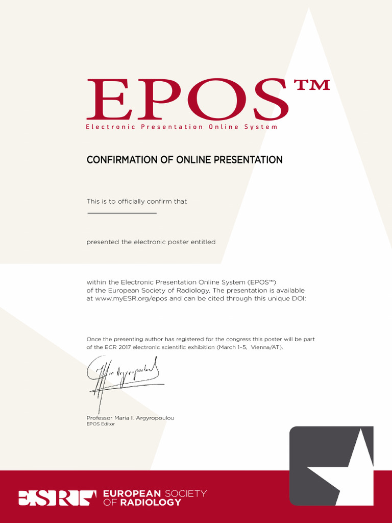 ECR - EPOS Poster - Radiology On A Trip To The Zoo | PDF