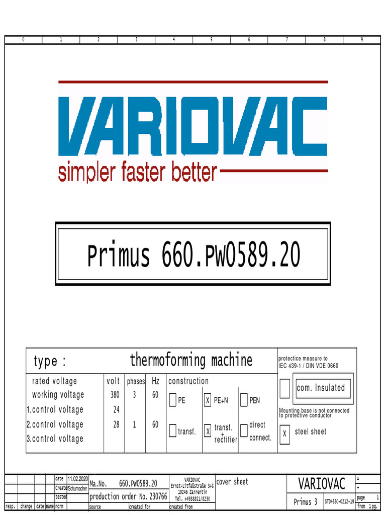 Electrical Diagram - Variovac | PDF | Power Supply | Vacuum Tube