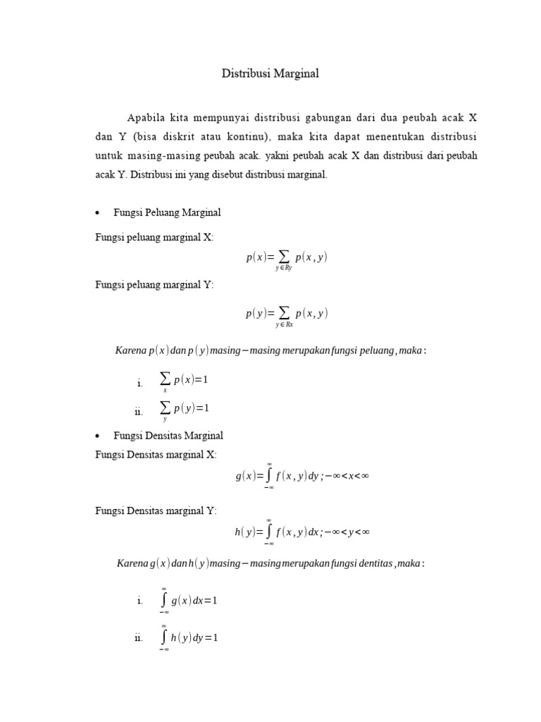 Distribusi Marginal | PDF