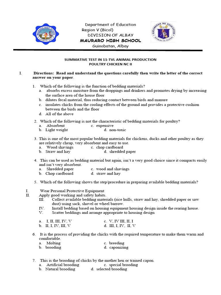 Grade 11-Summative Test - 3rd Quarter | PDF