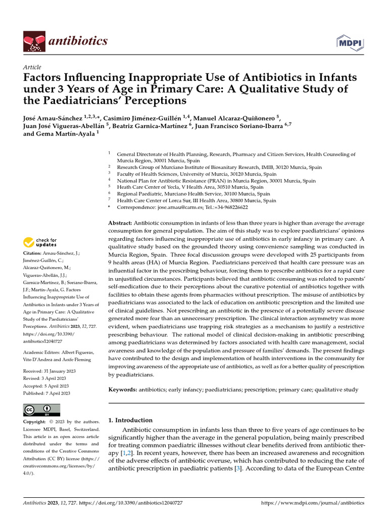 Antibiotics 12 00727 | PDF