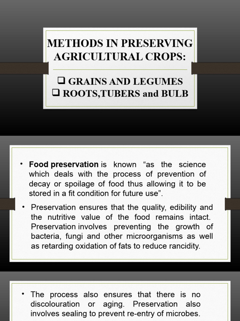 Methods of Preservation | PDF