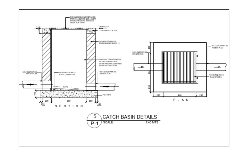 Electrical-Catch Basin | PDF