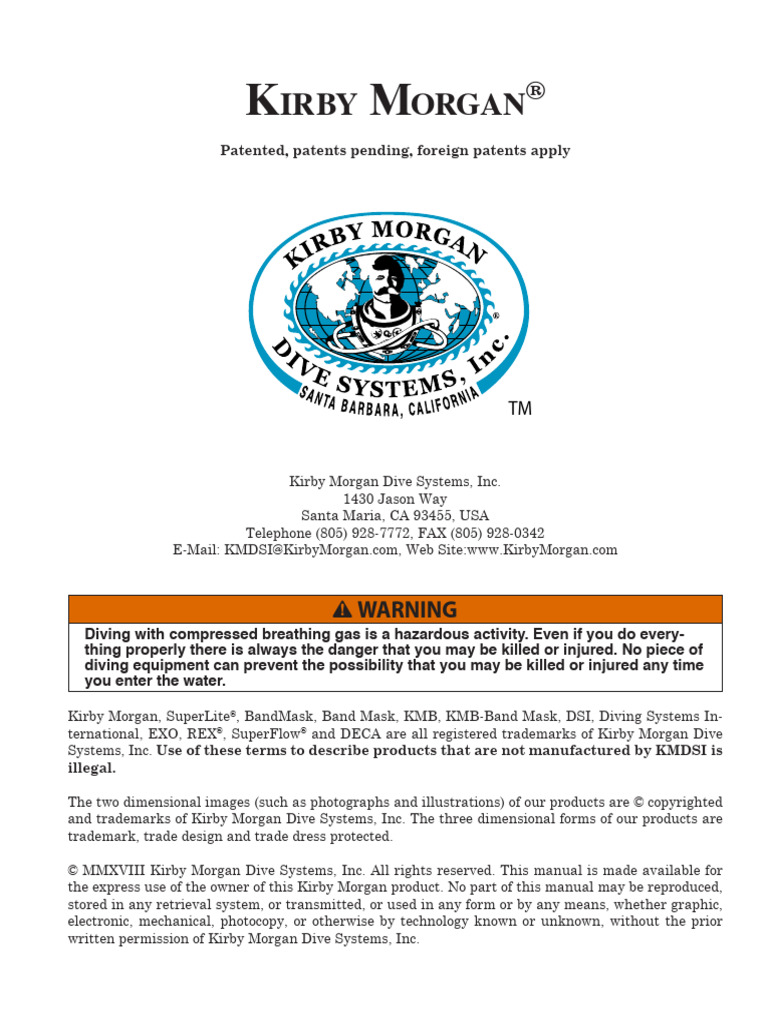 General Information Kmdsi Products Hi | PDF | Underwater Diving | Gases