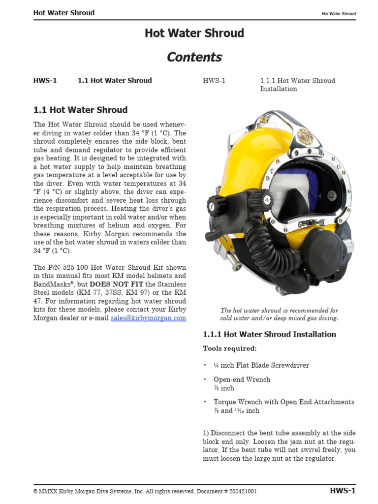 Hot Water Shroud Hi | PDF