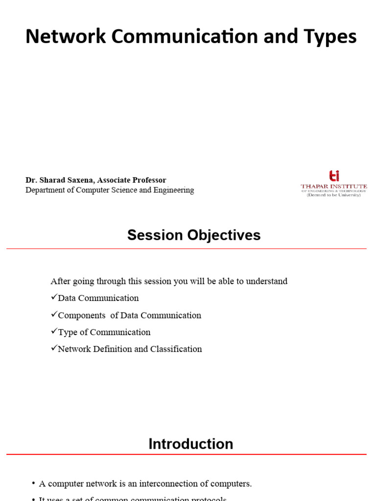 1 Network Communication and Types | Download Free PDF | Computer Network | Local Area Network