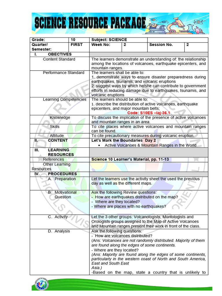 g10 1qtr Week2 Day2 Mahumot | PDF | Science & Mathematics