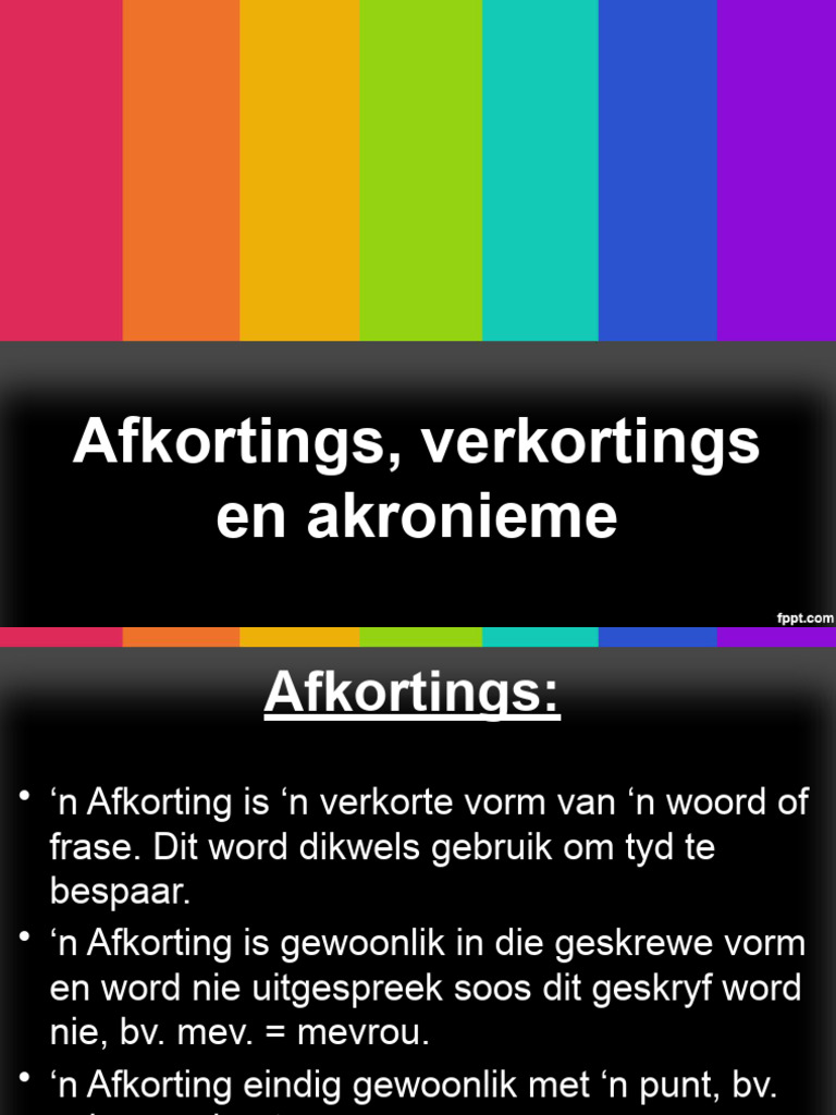 Afkortings, Verkortings en Akronieme | PDF