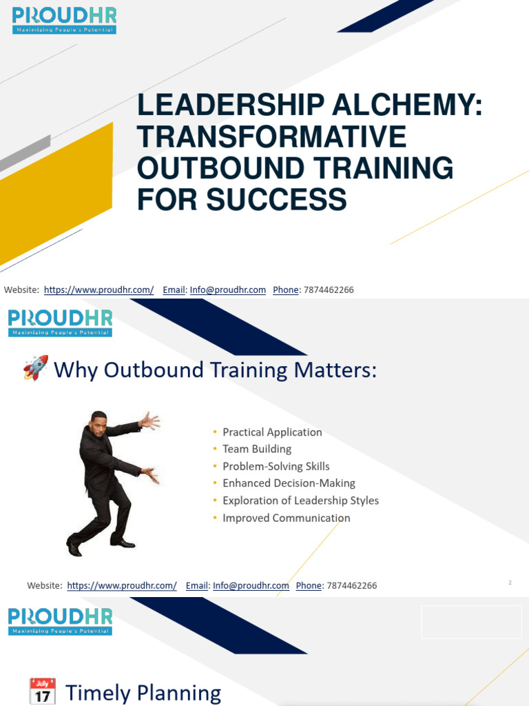 Leadership Alchemy Transformative Outbound Training For Success | Download Free PDF | Leadership ...