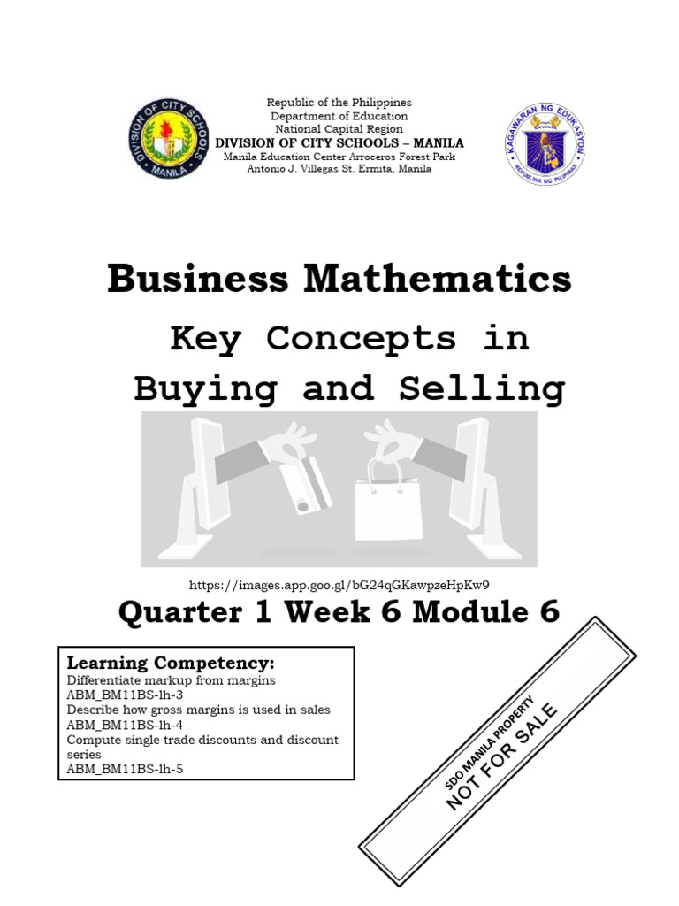 Business Mathematics: Markup & Margins Module | PDF | Gross Margin ...