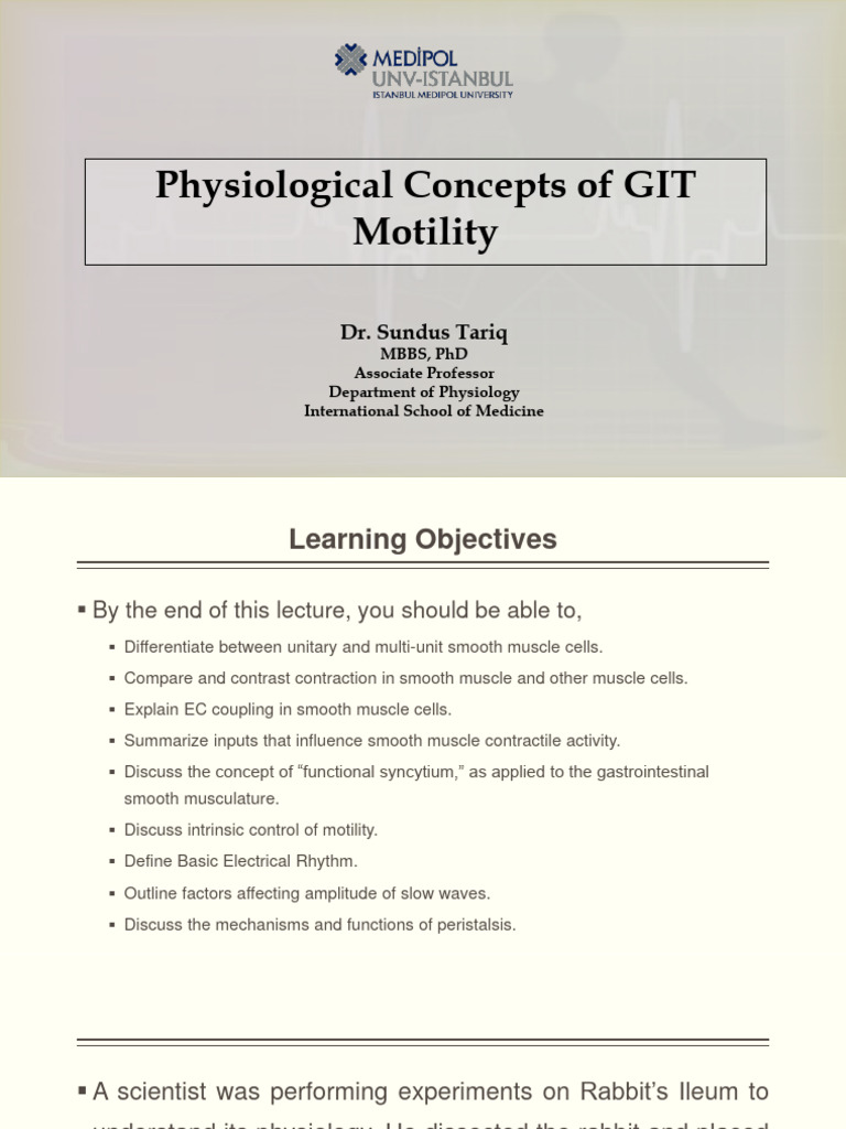 2 Physiological Concepts of GIT Motility | PDF | Muscle Contraction ...