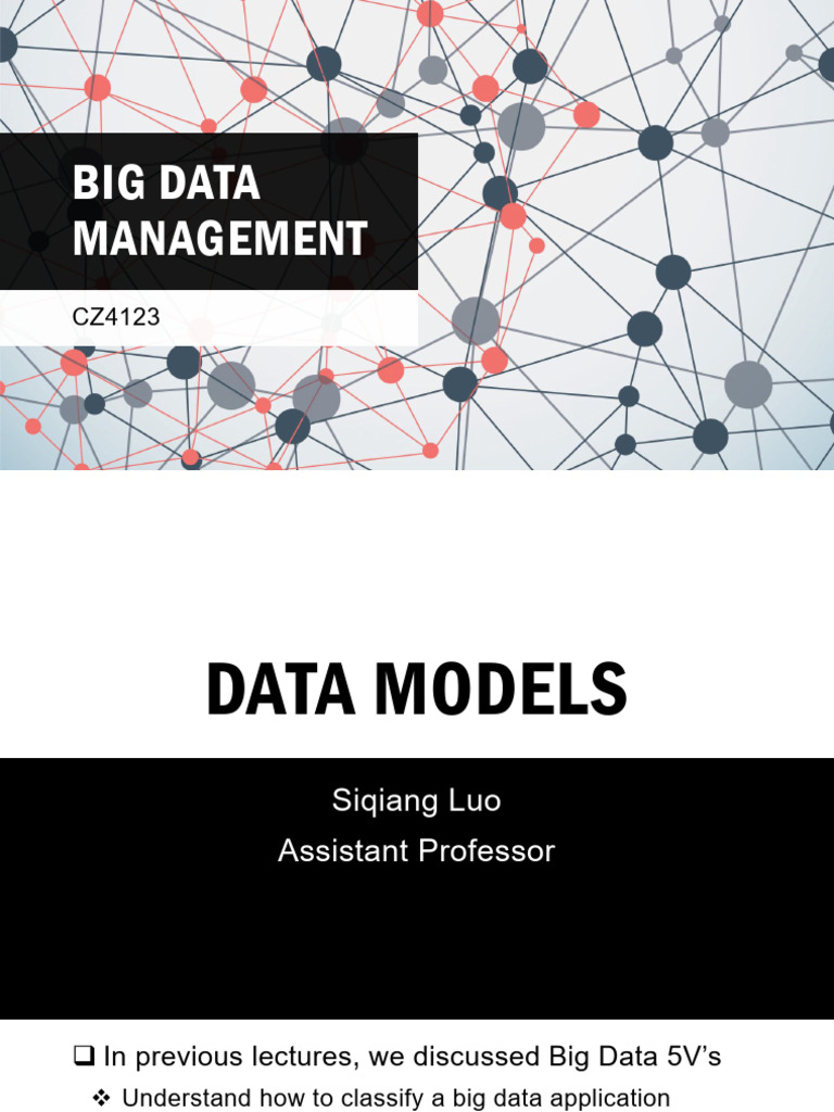 Lecture2 Data Models | PDF