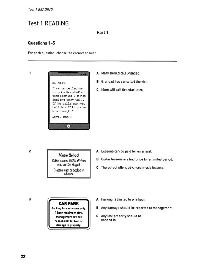 Mock Exam 3 - PET 2 | PDF