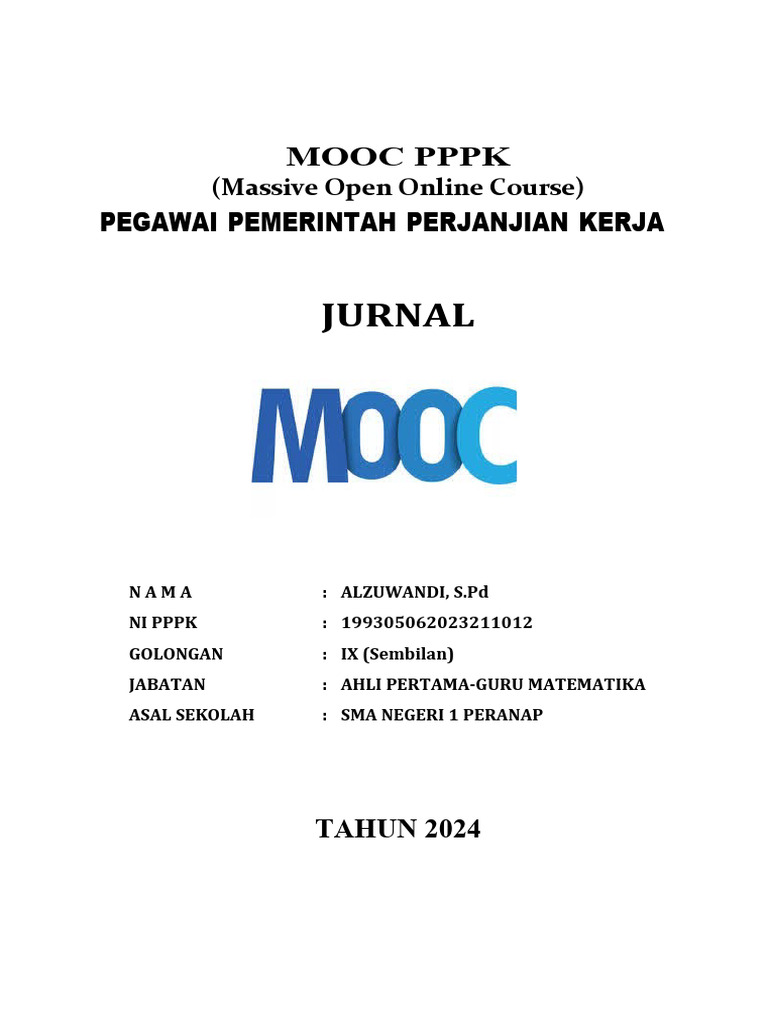 Andy Jurnal Mooc PPPK 2024 | PDF