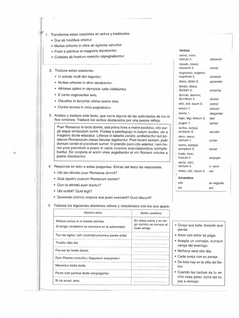 Ejercicios Voz Pasiva | PDF