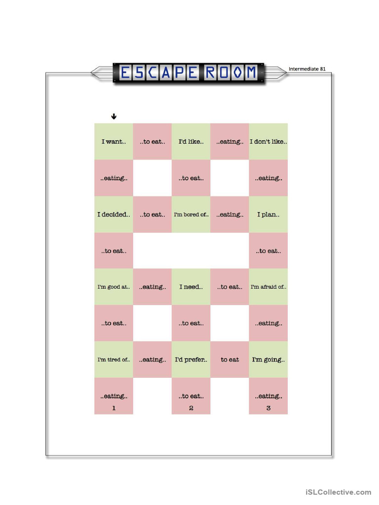Verb Patterns Puzzle | PDF