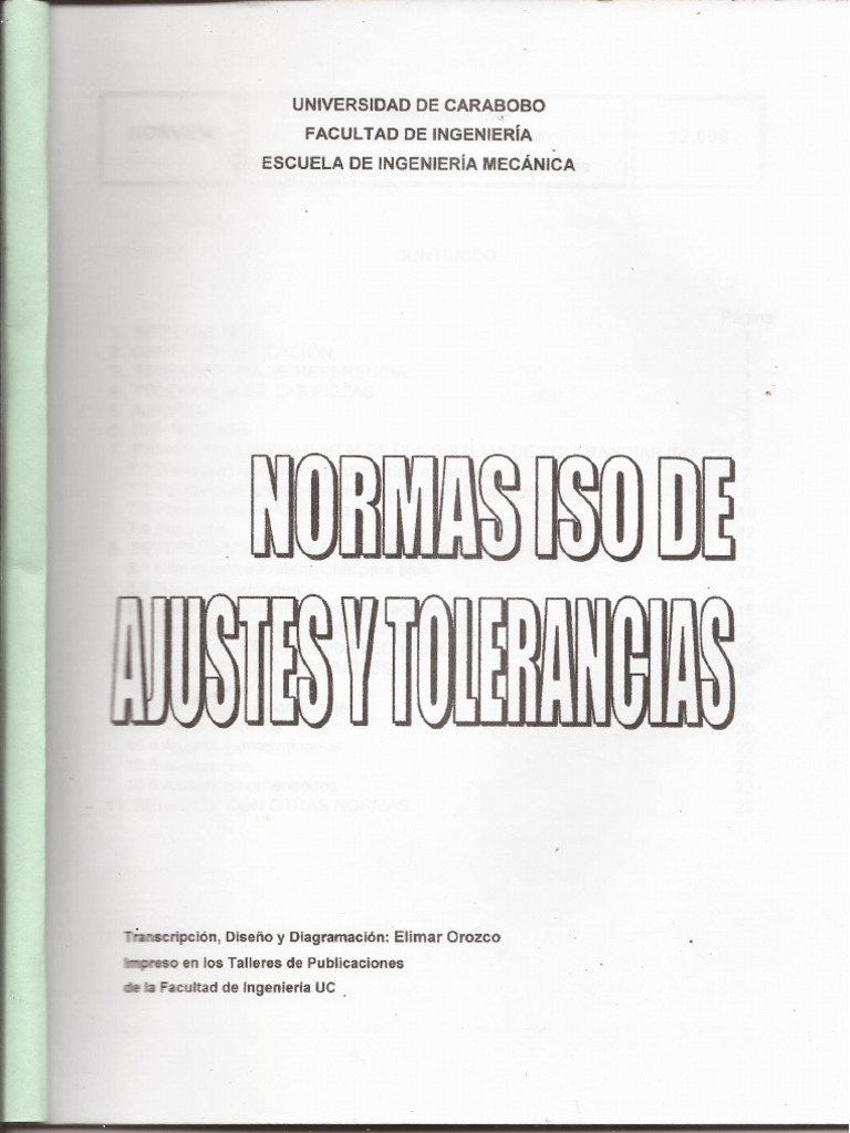 Normas Iso de Ajustes y Tolerancias | PDF