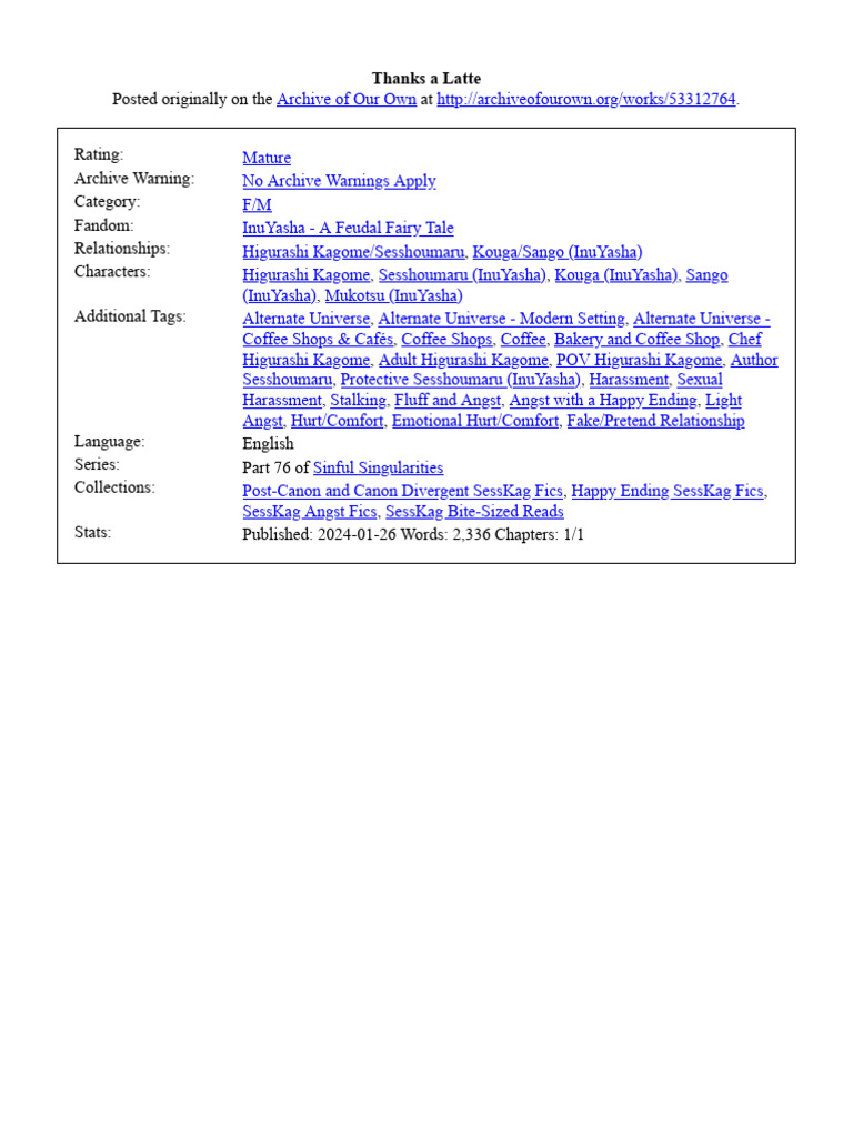 Thanks a Latte | PDF