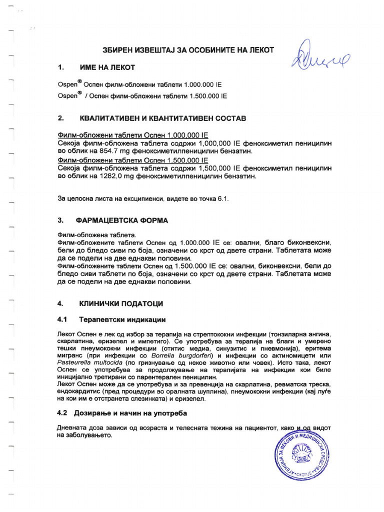 Ospen Tabl. SmPC0001 | PDF