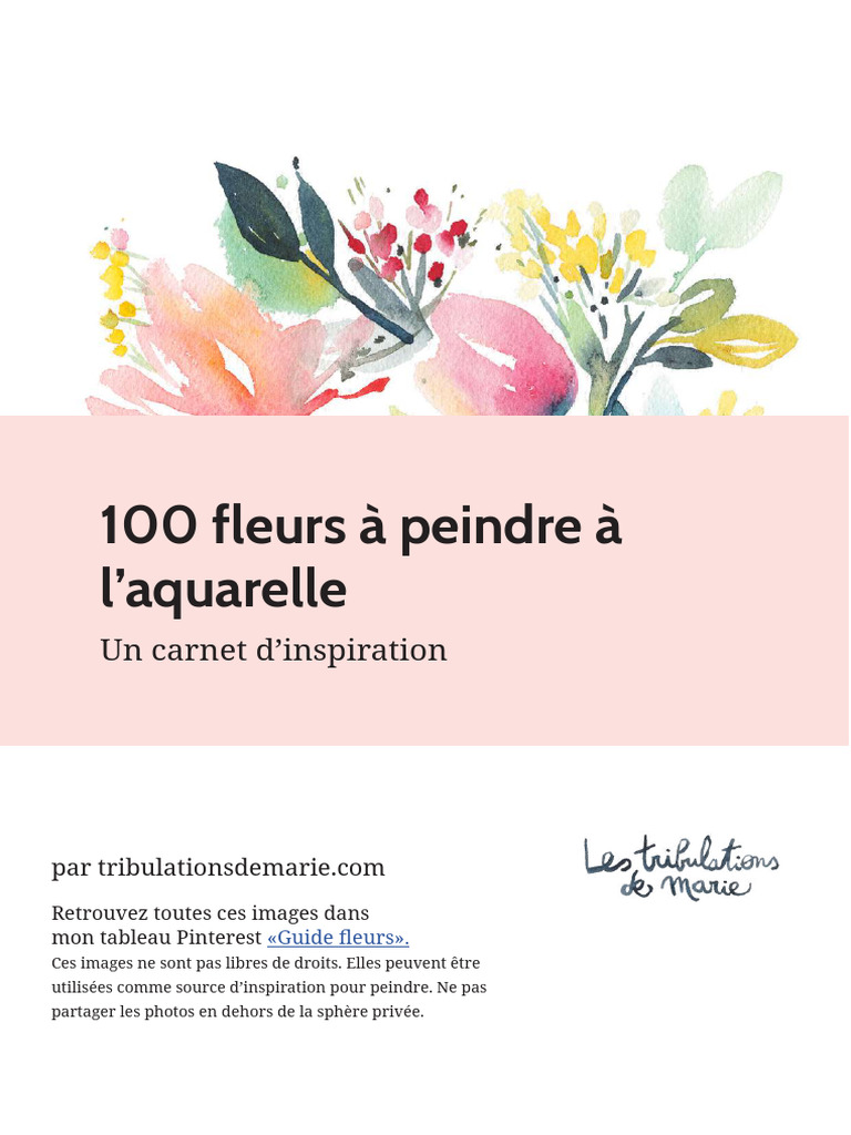 100 Fleurs à Peindre à l'Aquarelle | PDF | Maison et jardin | Sciences ...